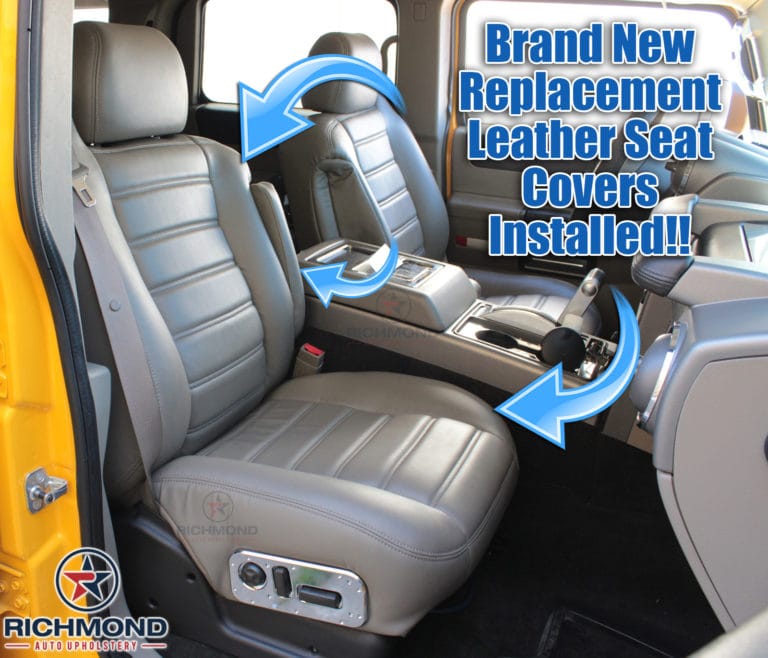 2003-2007 Hummer H2 Replacement Leather Seat Covers: Passenger Side ...