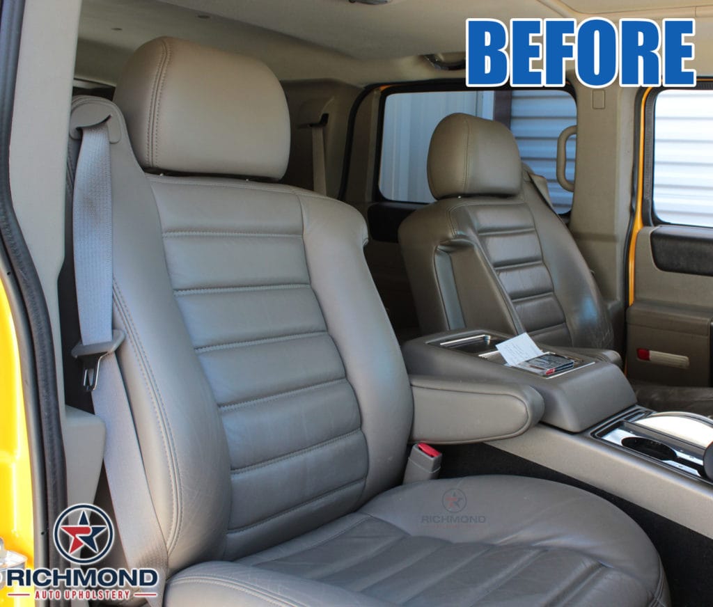 2003-2007 Hummer H2 Replacement Leather Seat Cover: Passenger Side Lean ...