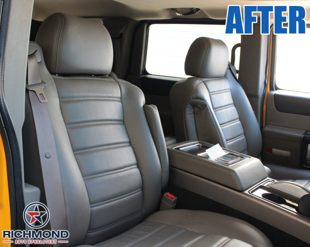 2003-2007 Hummer H2 Replacement Leather Seat Cover: Passenger Side Lean ...